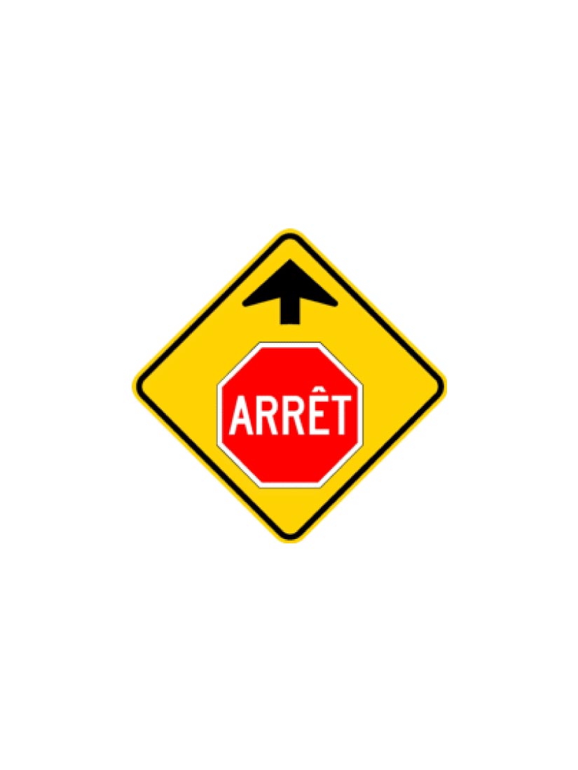 Advanced stop sign